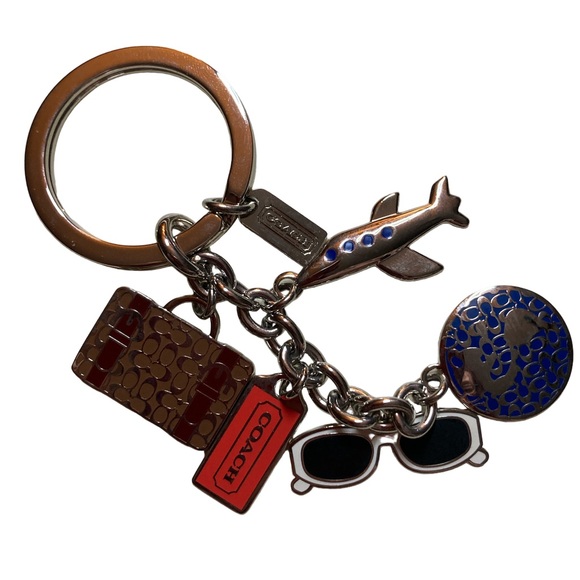 Coach | Accessories | Coach Multicharm Travel Theme Keychain Purse ...